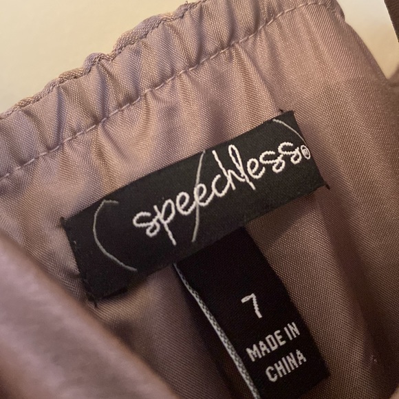 Speechless | Dresses | Speechless Satin Plunge Prom Dress Size 7 Mauve ...